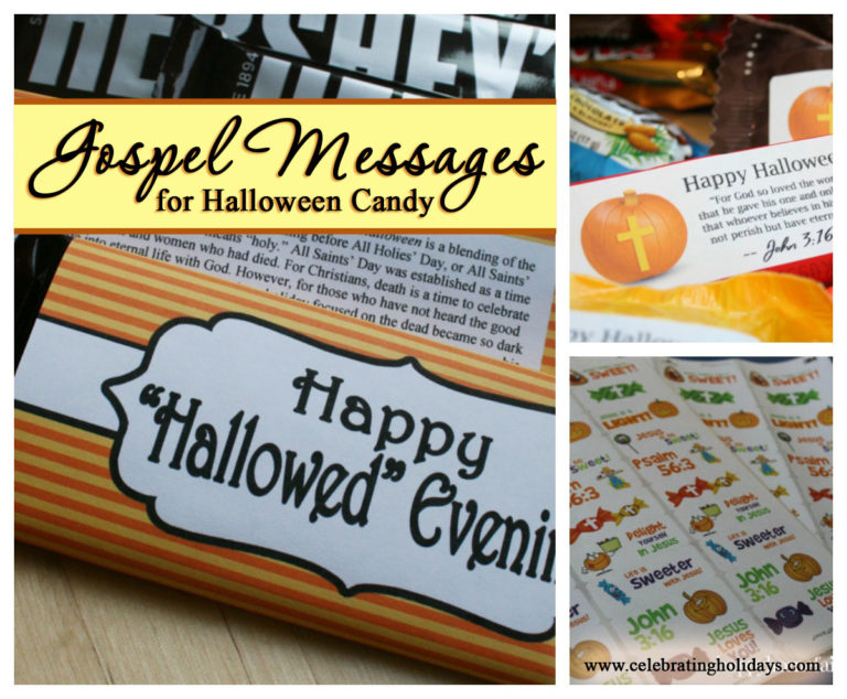 Bible Verse Stickers for Halloween Candy | Celebrating Holidays